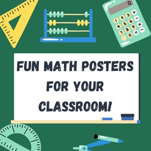 Fun Math Posters Classroom Decor - Etsy
