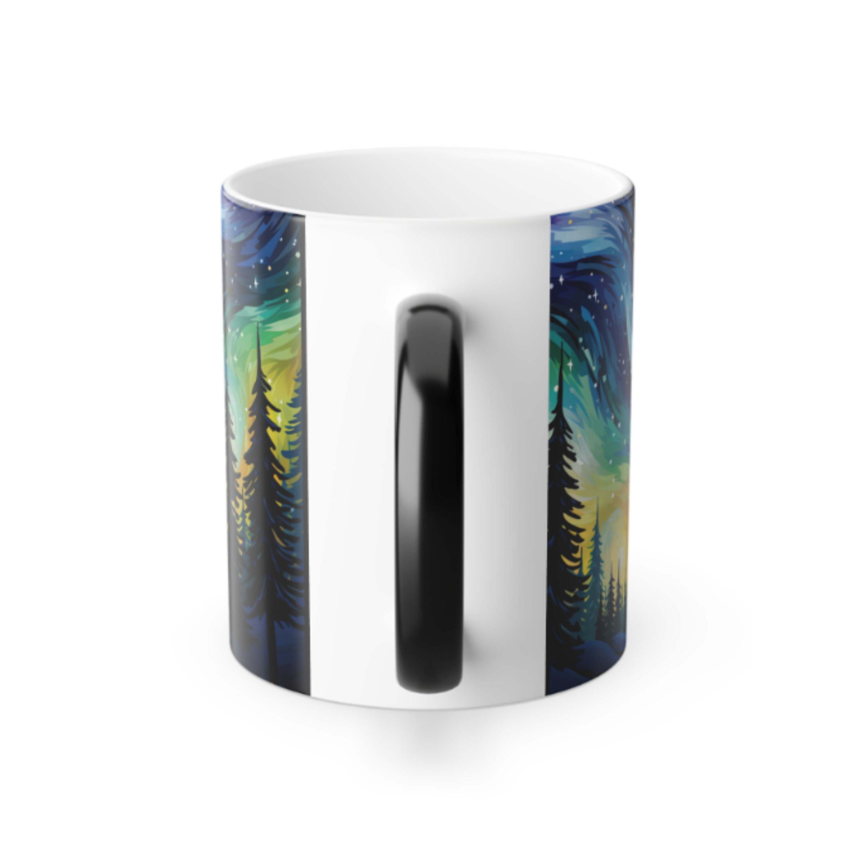 Northern Lights Color Changing Mug, Magic Coffee Cup, Heat Sensitive ...