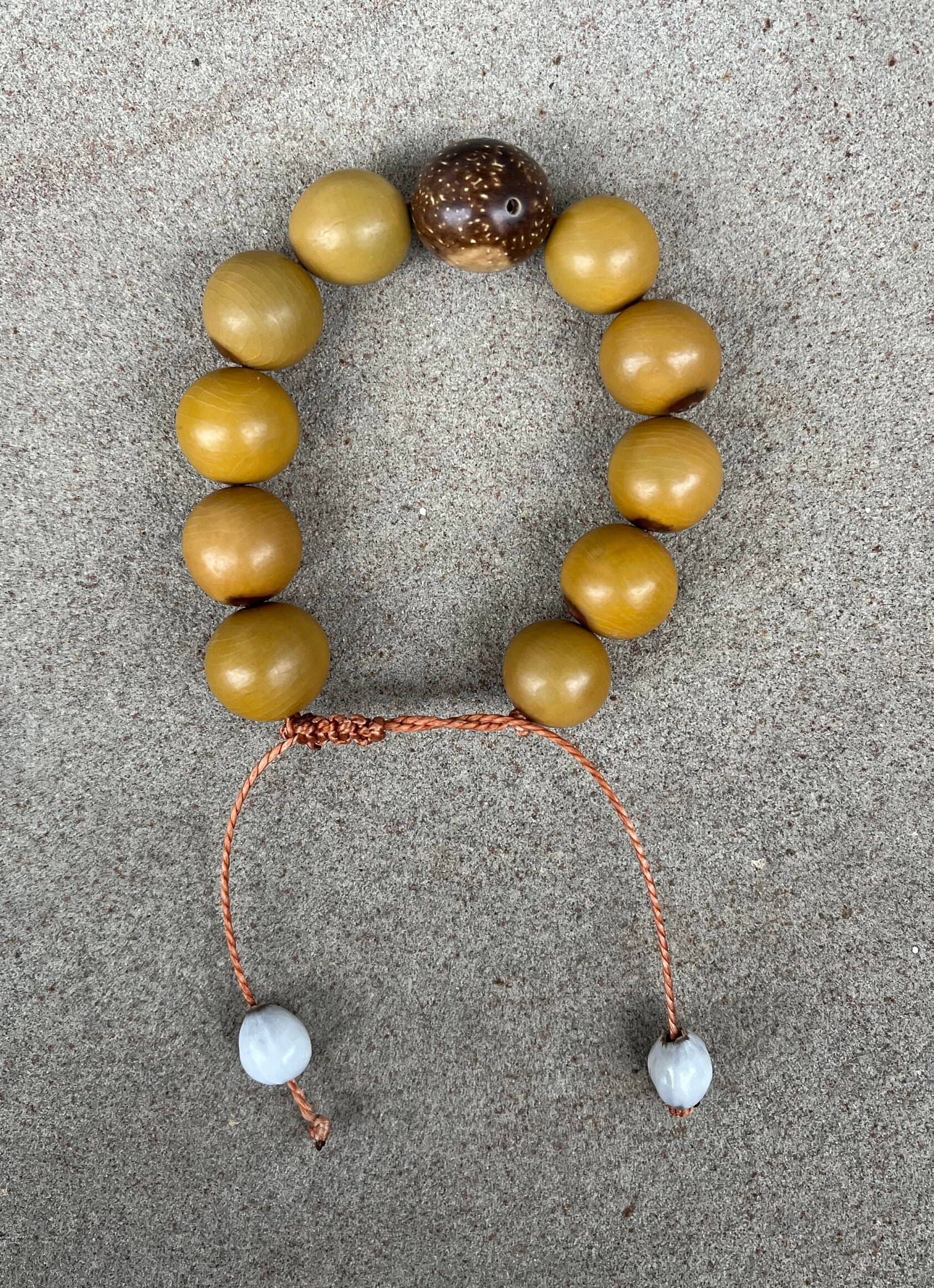 Natural Light Brown Pambil Seeds Bracelet - Etsy