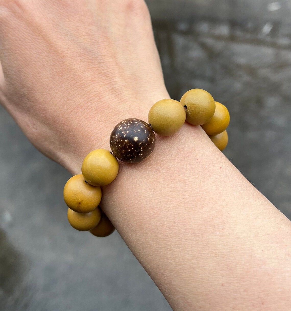 Natural Light Brown Pambil Seeds Bracelet - Etsy
