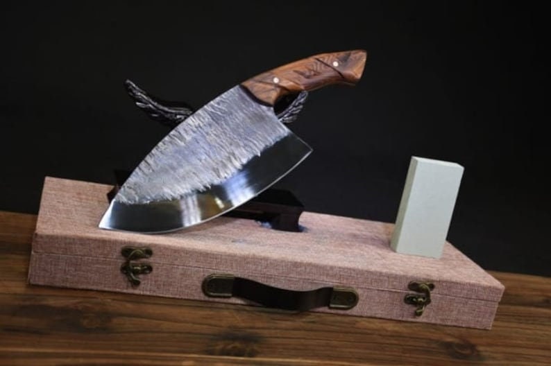 Hand Forged Serbian Meat Cleaver, Meat Cleaver, Chef Knife, Butcher ...