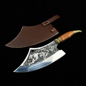 Hand Forged Stainless Steel Cleaver: Personalized Chef Knife - Etsy