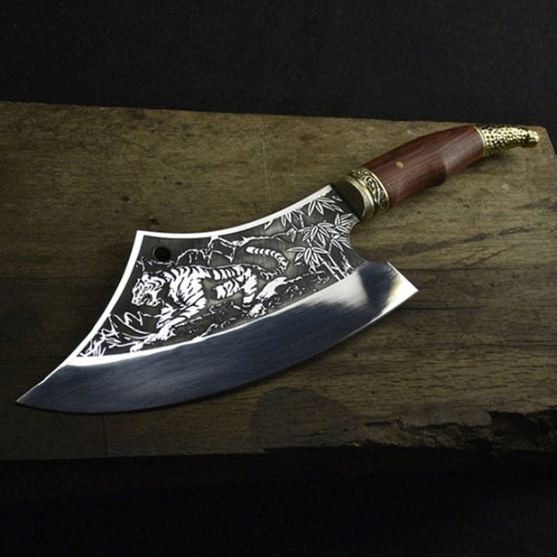 Hand Forged Stainless Steel Cleaver: Personalized Chef Knife - Etsy