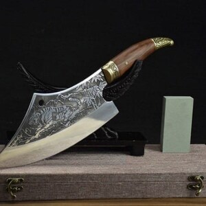 Hand Forged Stainless Steel Cleaver: Personalized Chef Knife - Etsy