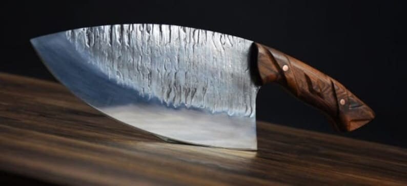 Hand Forged Serbian Meat Cleaver, Meat Cleaver, Chef Knife, Butcher ...