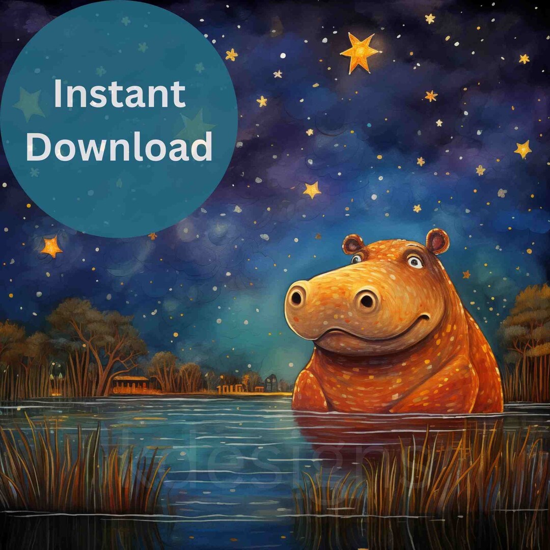 Hippo PNG Art, Hippo Wall Art, Instant Download Hippo, Happy Hippo, Hippo Designs, Hippo Art ...