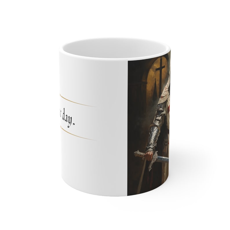 Knights Templar Mug: Medieval Warrior, Slay the Day Quote - Etsy