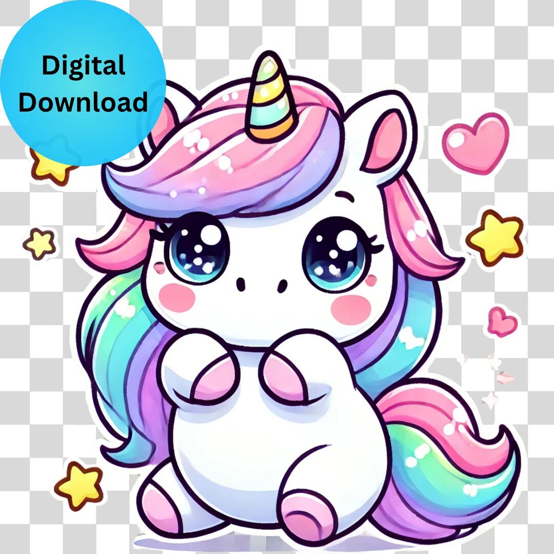 Unicorn PNG, Trendy PNG, Unicorn Clipart, Unicorn Printable, Kawaii ...