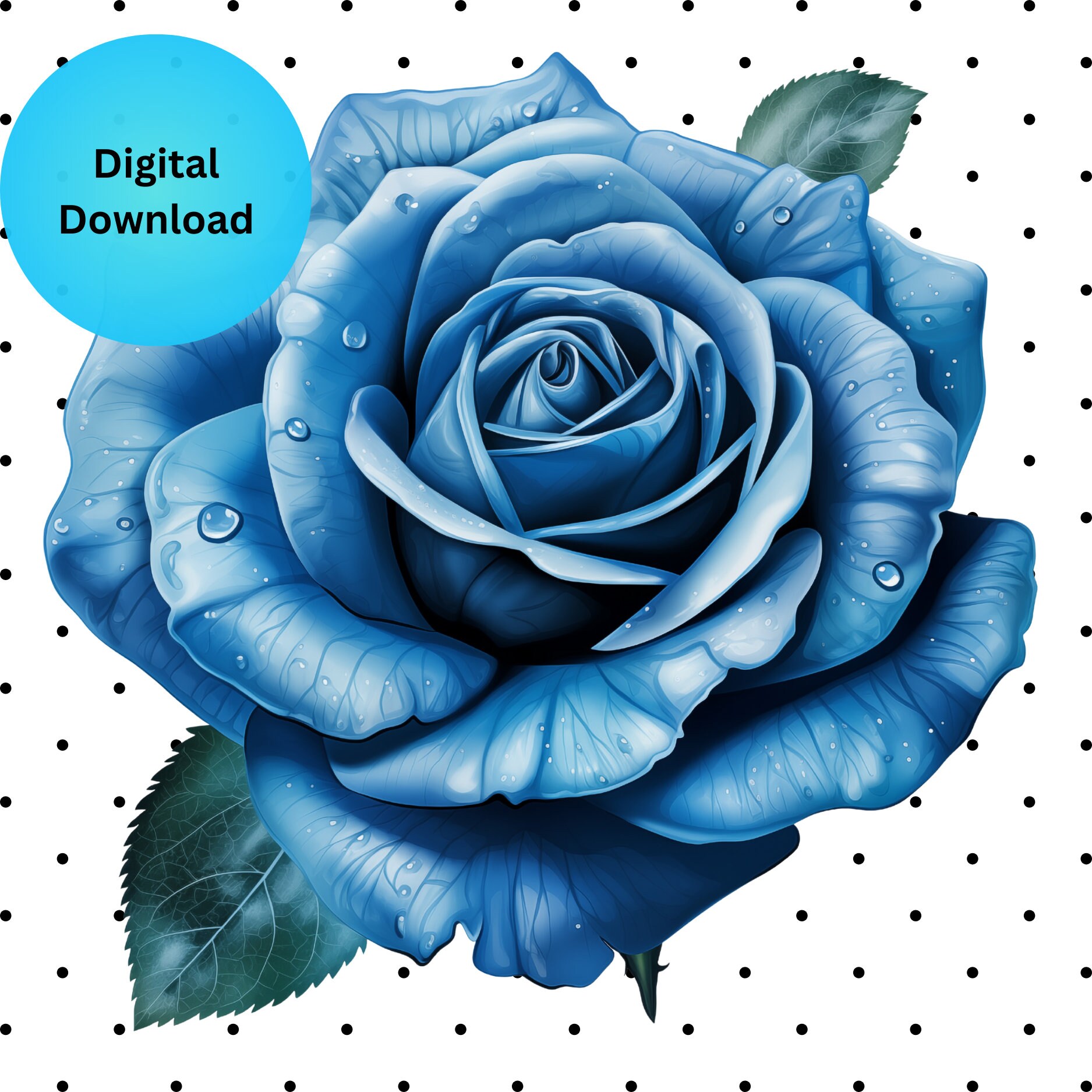 Blue Rose Clipart, Blue Rose Clip Art, Blue Rose PNG - Etsy Portugal