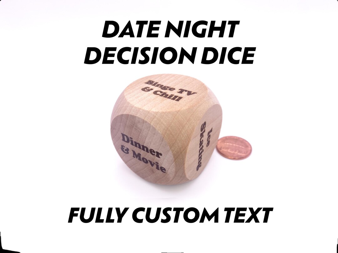 Personalized Wooden Date Night Decision Dice Fun Couples Gift for ...