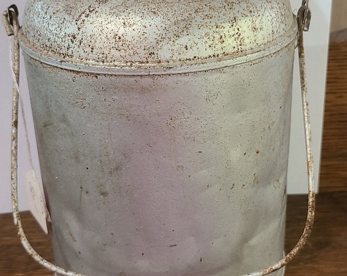 Adorable Antique Milk Cream Can With Lid and Bail Handle Straight From ...