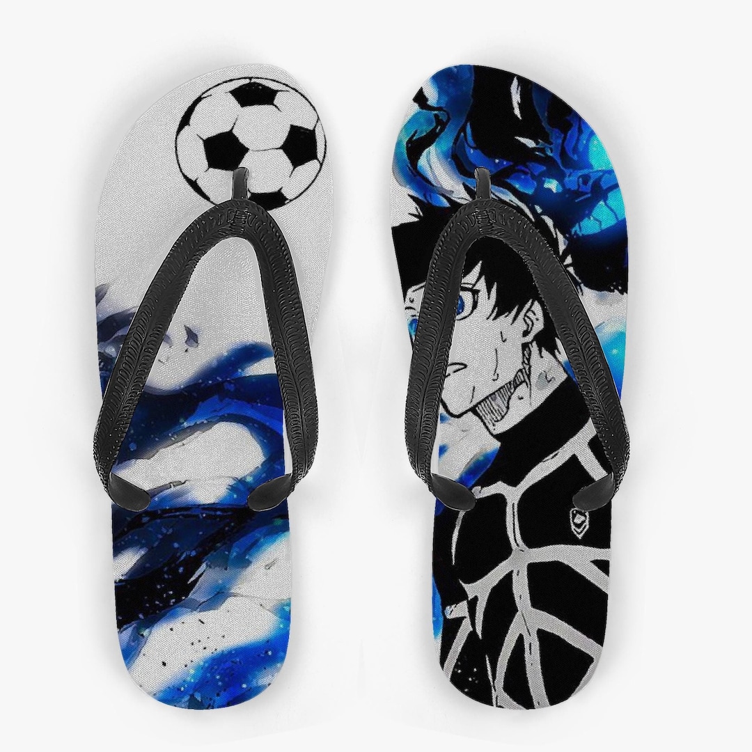 Blue Lock Flip Flops, Anime Flip Flops, Shoes, Anime Shoes, Blue Lock ...