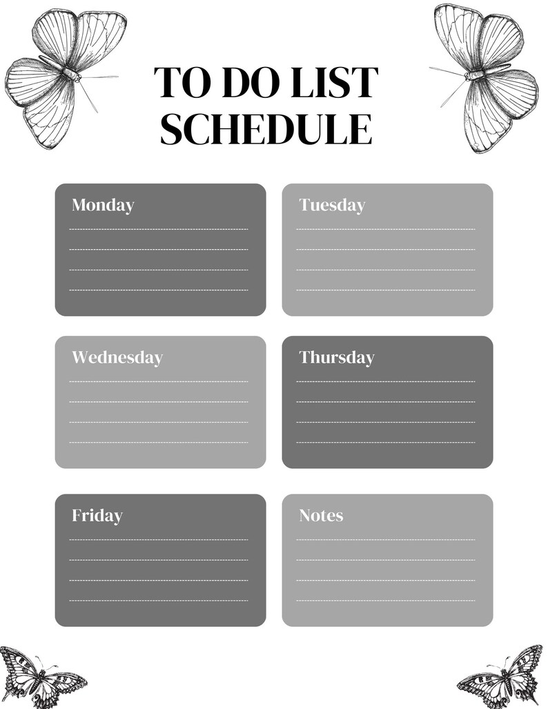 To Do List Planner, Printable, Planner Undated. Instant Download ...