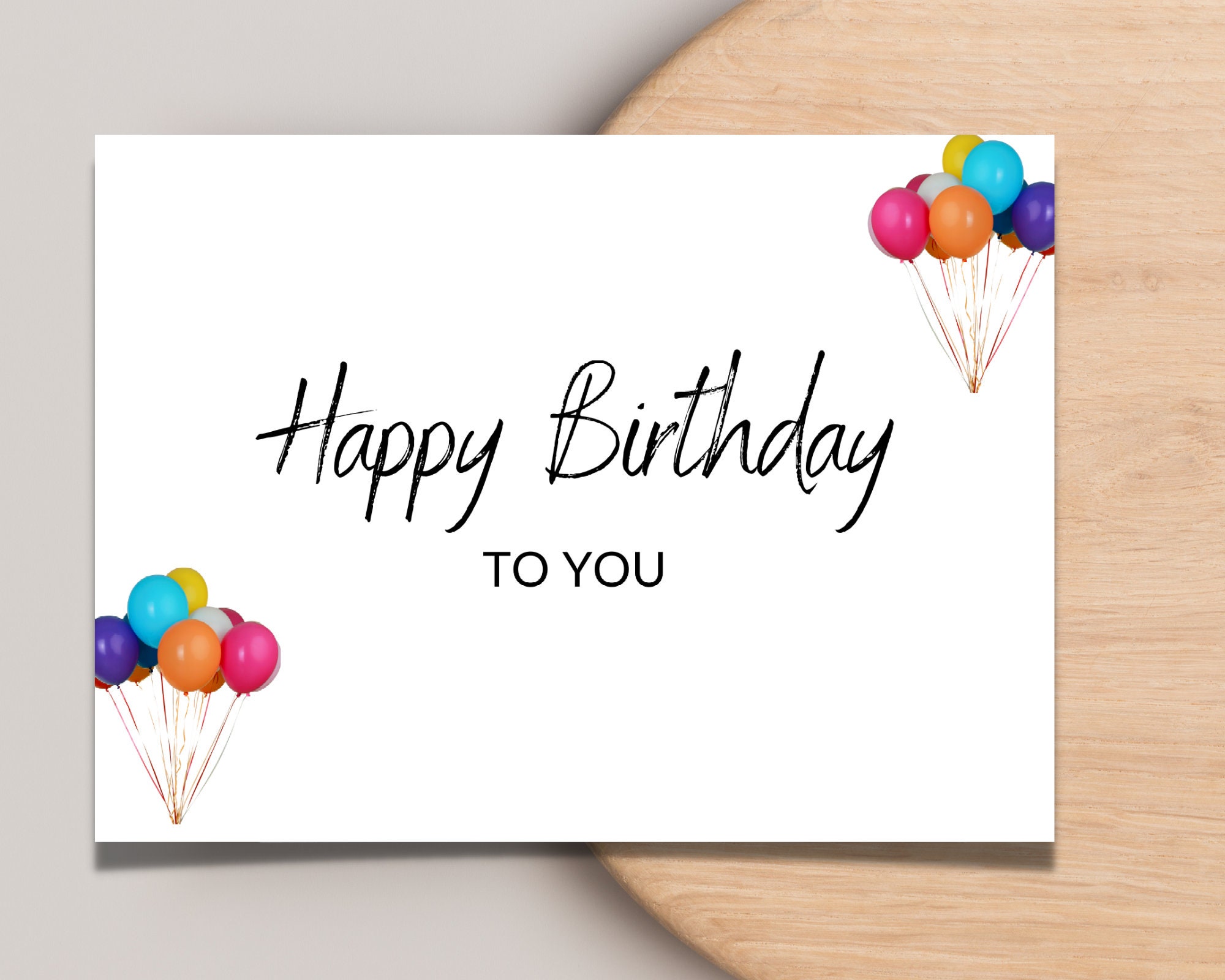 Editable Birthday Card, Printable - Etsy
