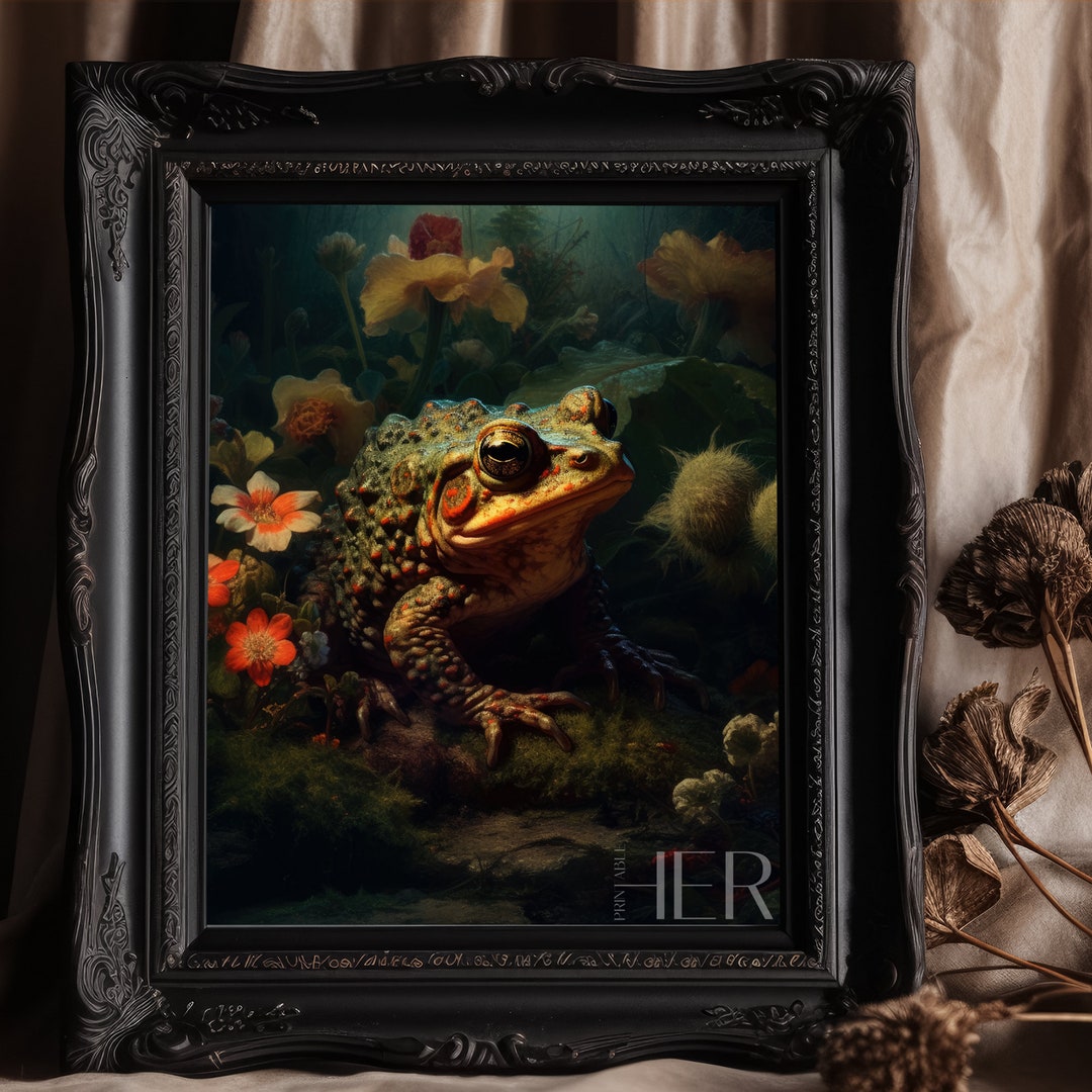 Toad in Botanical Forest Dark Cottagecore Woodland Academia Gothic ...