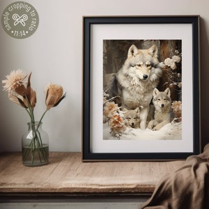 Moody Gray Wolfs in Winter Magic Forest Dark Cottagecore Academia ...