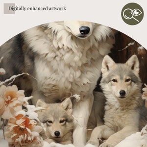 Moody Gray Wolfs in Winter Magic Forest Dark Cottagecore Academia ...