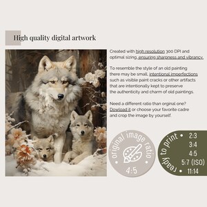 Moody Gray Wolfs in Winter Magic Forest Dark Cottagecore Academia ...