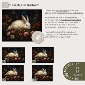 White Rabbit Sleeping N Forest Dark Cottagecore Woodland Gothic ...