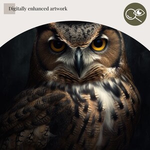 Victorian Portrait of Owl in Crown Dark Cottagecore Academia Gothic ...