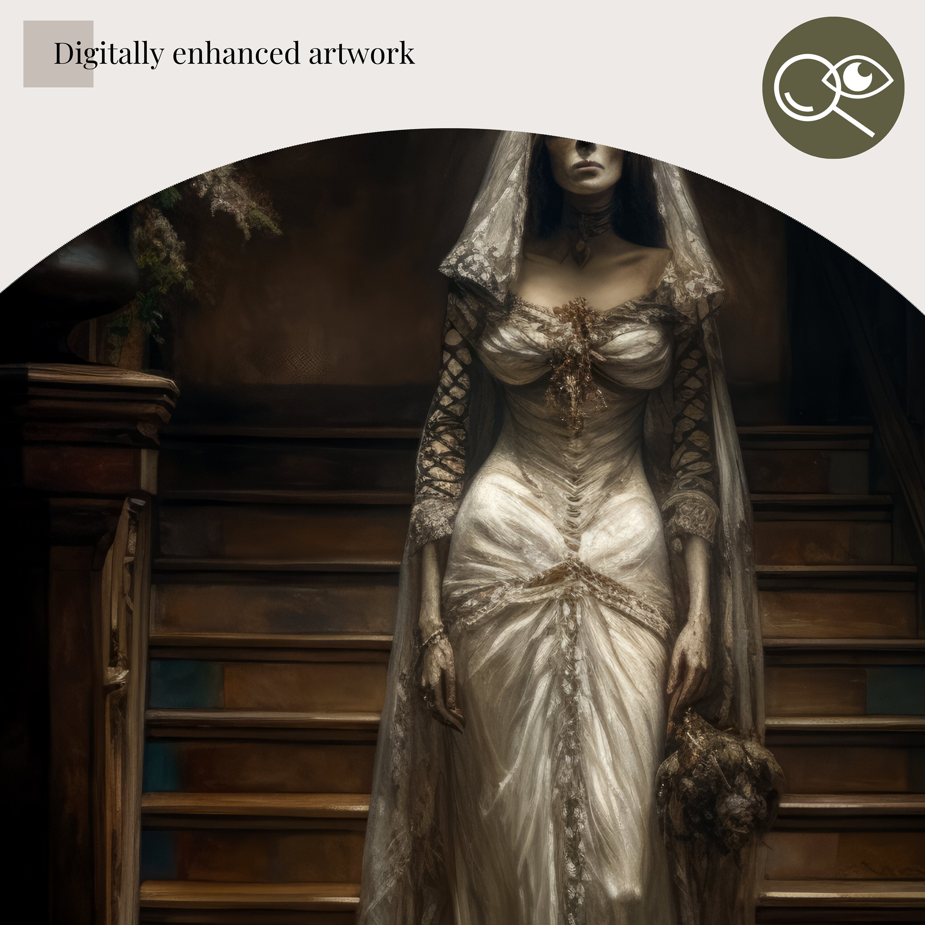 Rotten Bride on Stairs Dark Cottagecore Academia Botanical - Etsy