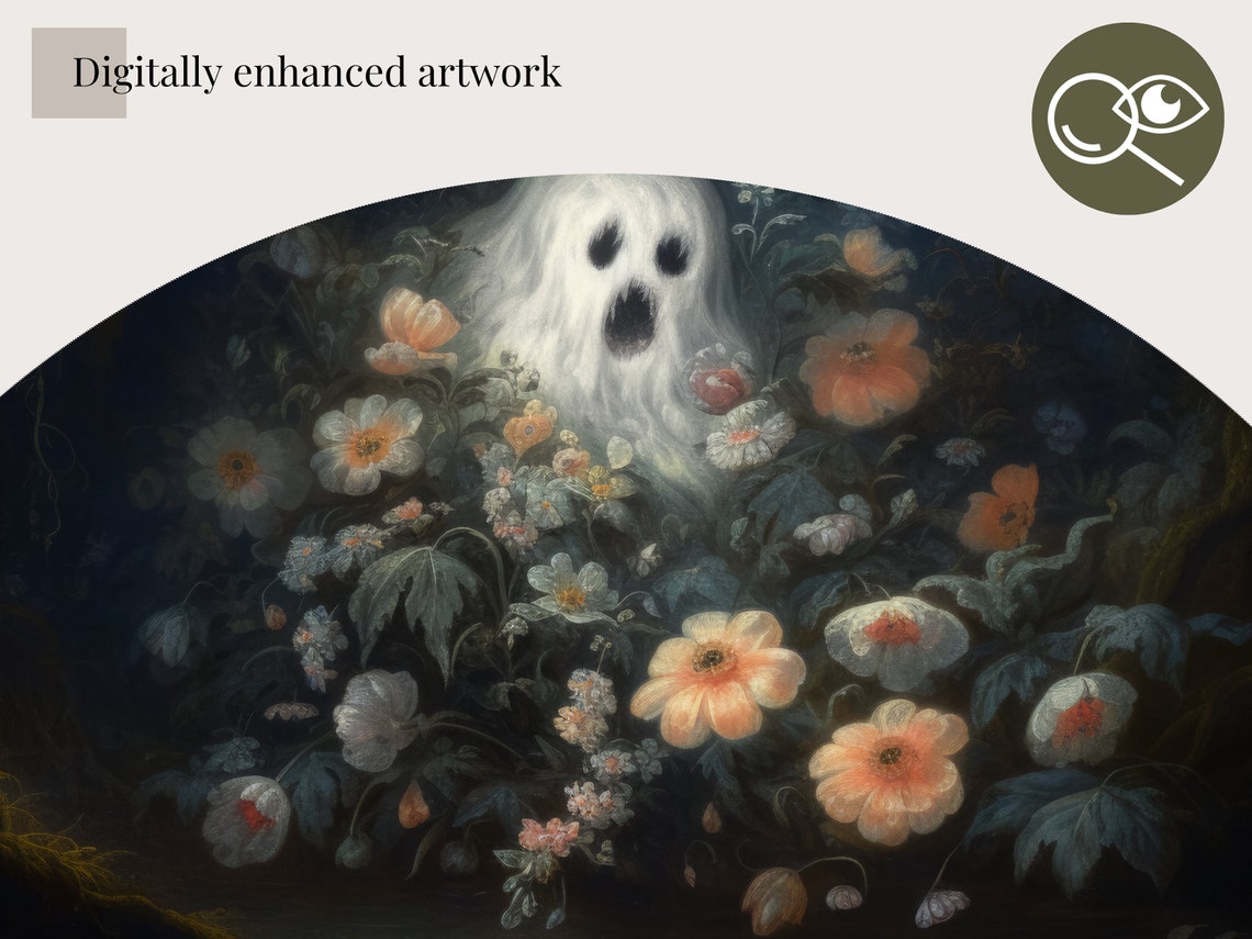 Ghost Crying in Forest Dark Academia Halloween Decor - Etsy