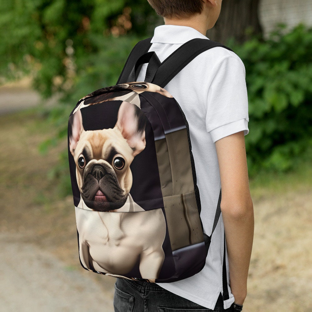 Backpack Frenchie Print - Etsy