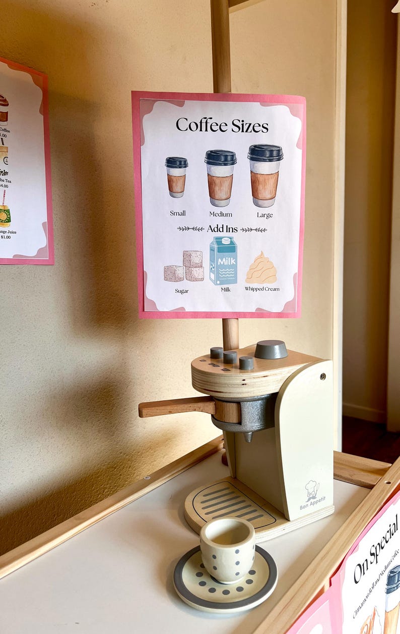 Printable Bakery Set for Kids Pretend Food Menus Play Money - Etsy