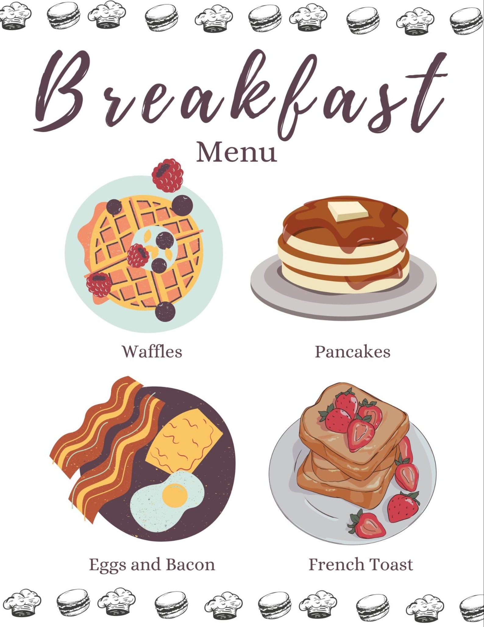 Dramatic Play Printable Pretend Food Menus Printable Food Menus for ...