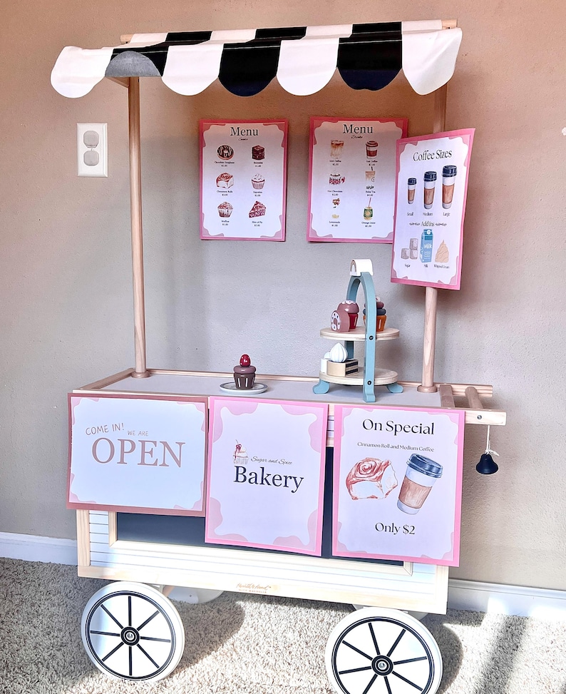 Printable Bakery Set for Kids Pretend Food Menus Play Money - Etsy