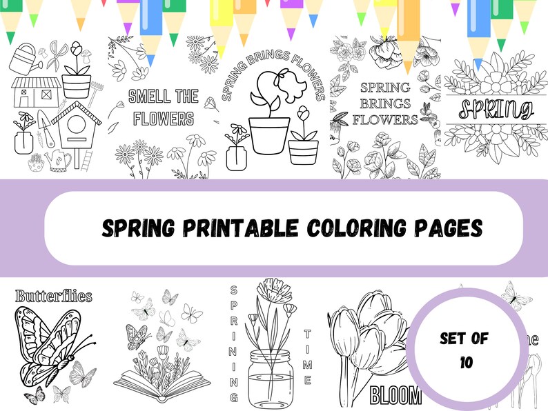 Flower Coloring Pages for Toddlers, Preschool, Kindergarten & Adults ...