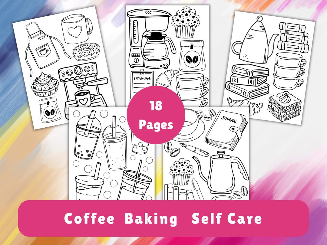 Coffee Themed Coloring Pages Cute Coloring Pages Printable Coloring ...