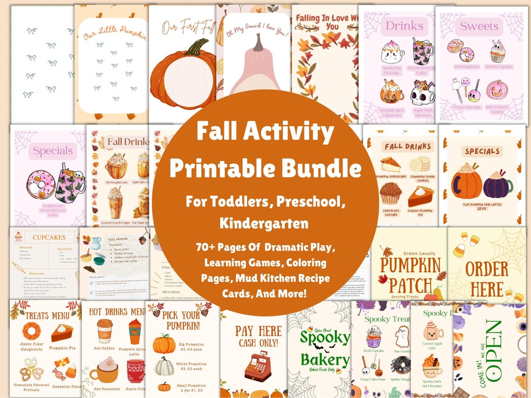 Activity Bundle Busy Book Printable Activity Pages Scavenger Hunt Cozy ...