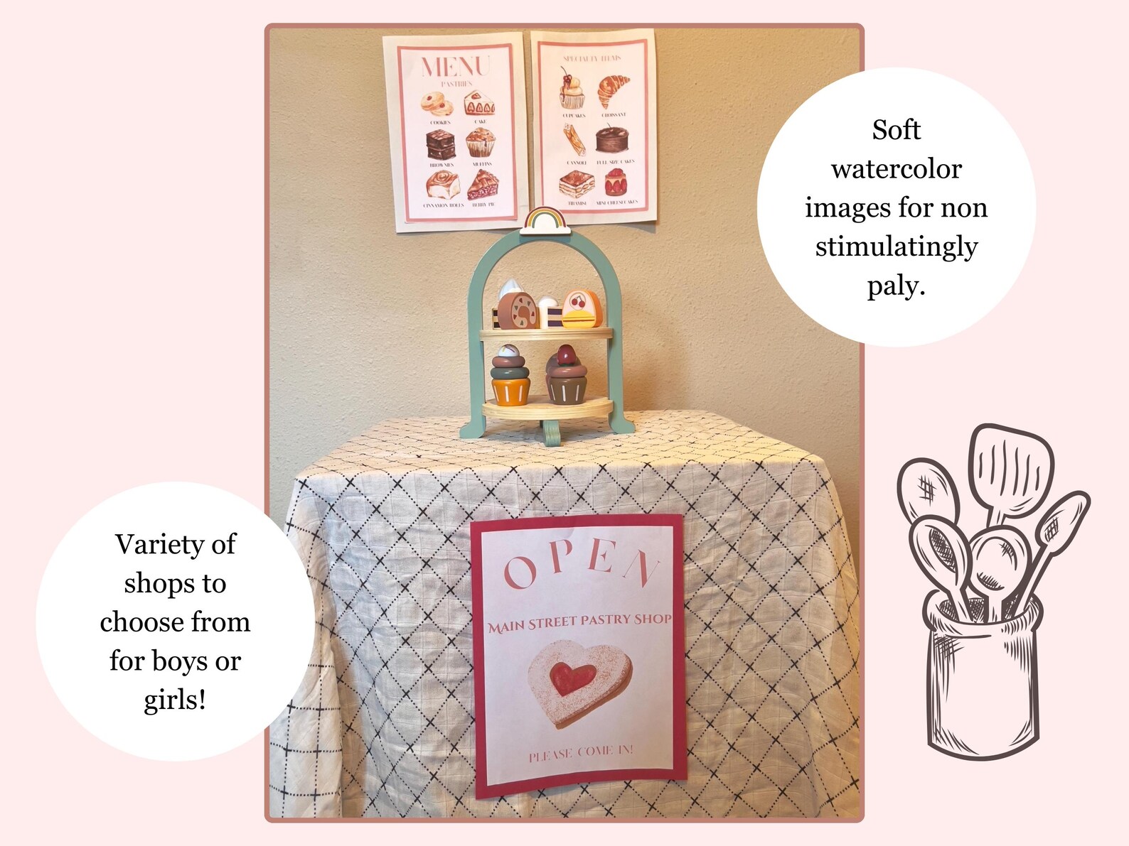 Dramatic Play Printable for Kids Pretend Play Center Printable Bakery ...