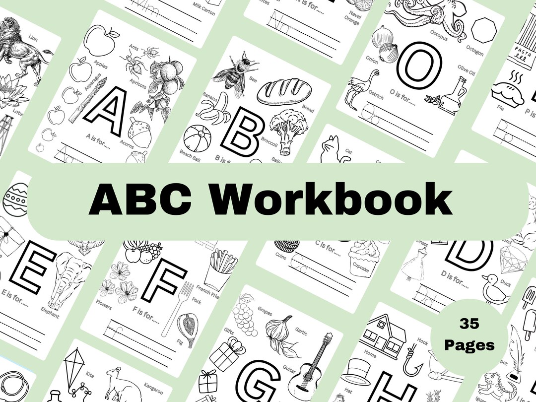 Printable Kids Workbook Fun Educational Activities & Learning Sheets ...