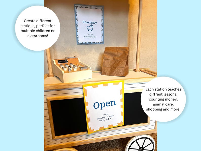 Pretend Play Printable Vet Clinic Dramatic Play Activity Dramatic Play ...