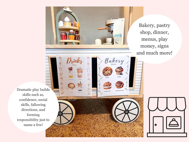 Dramatic Play Printable for Kids Pretend Play Center Printable Bakery ...