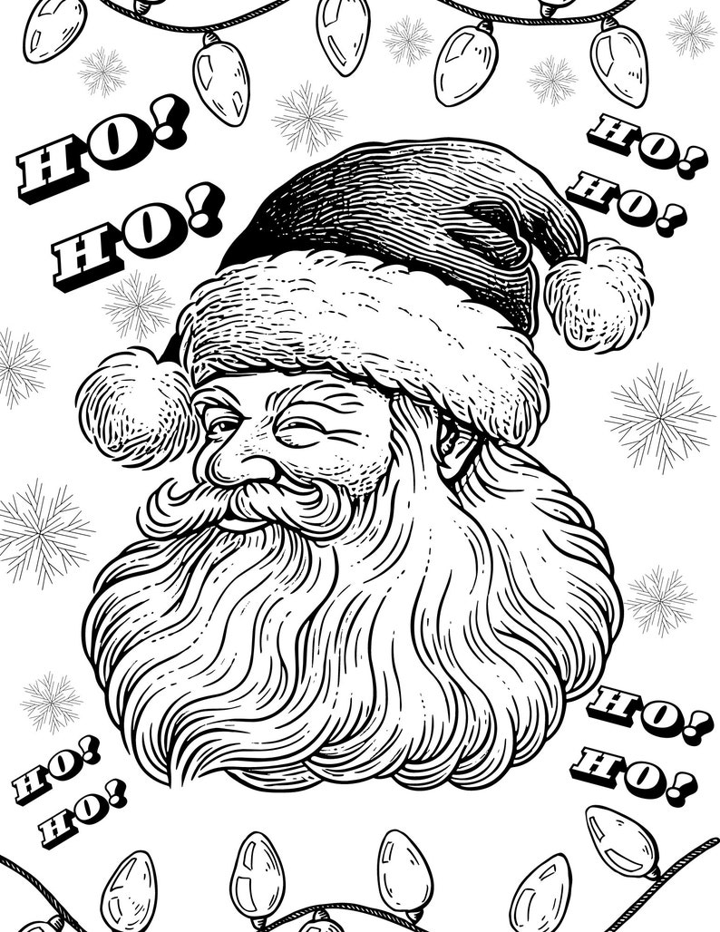 Christmas Printable Coloring Page, Fun Activity for Kids & Adults ...