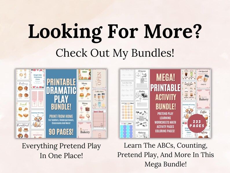 Dramatic Play Printable Play Money Toddler Play Kids Role Play Pretend ...