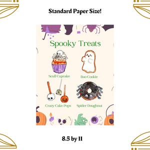 Pretend Spooky Bakery Set for Kids Printable - Etsy