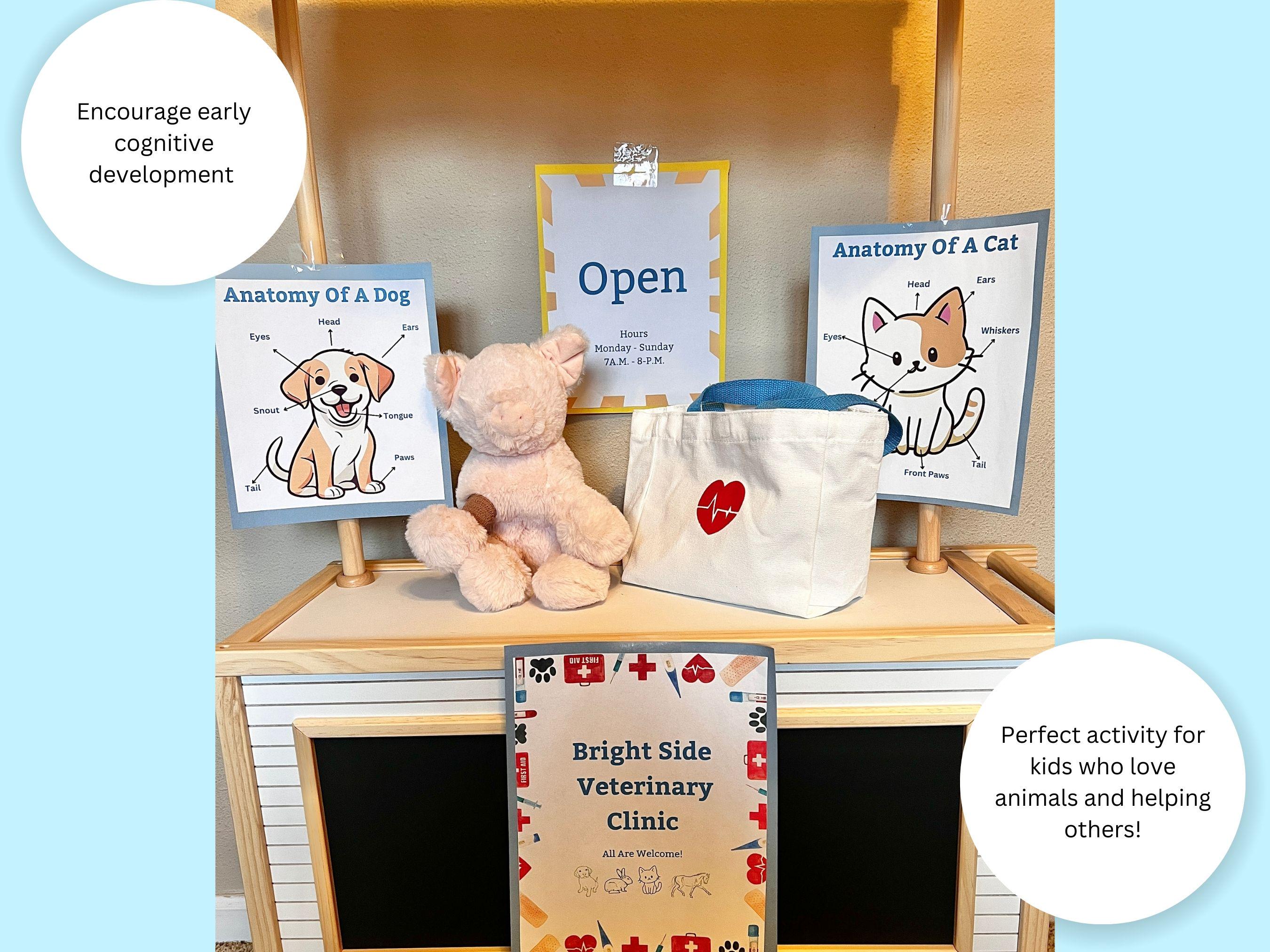 Pretend Play Printable Vet Clinic Dramatic Play Activity Dramatic Play ...