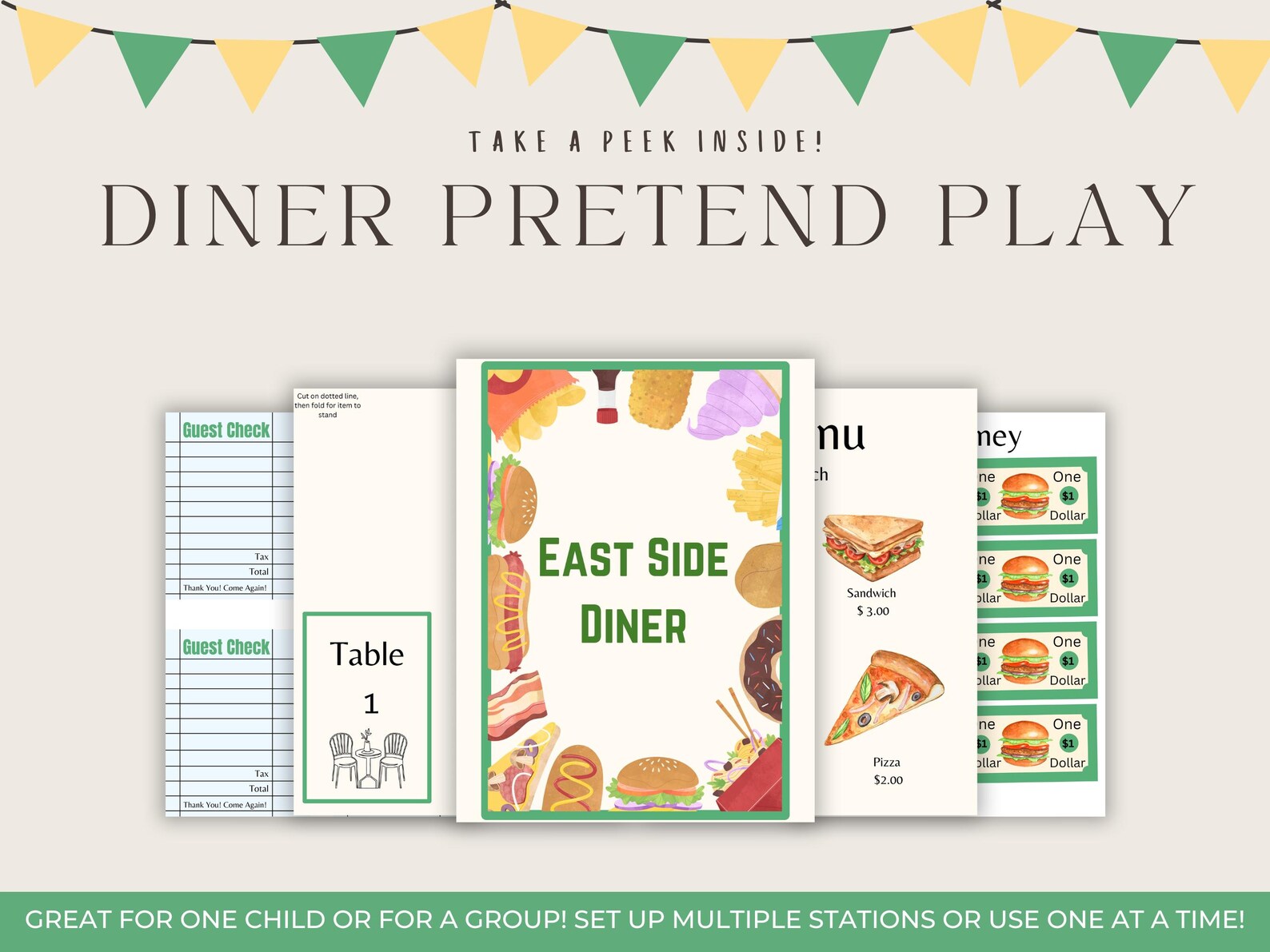 Pretend Play Printable Bundle | Dramatic Play Activities | Screen Free ...