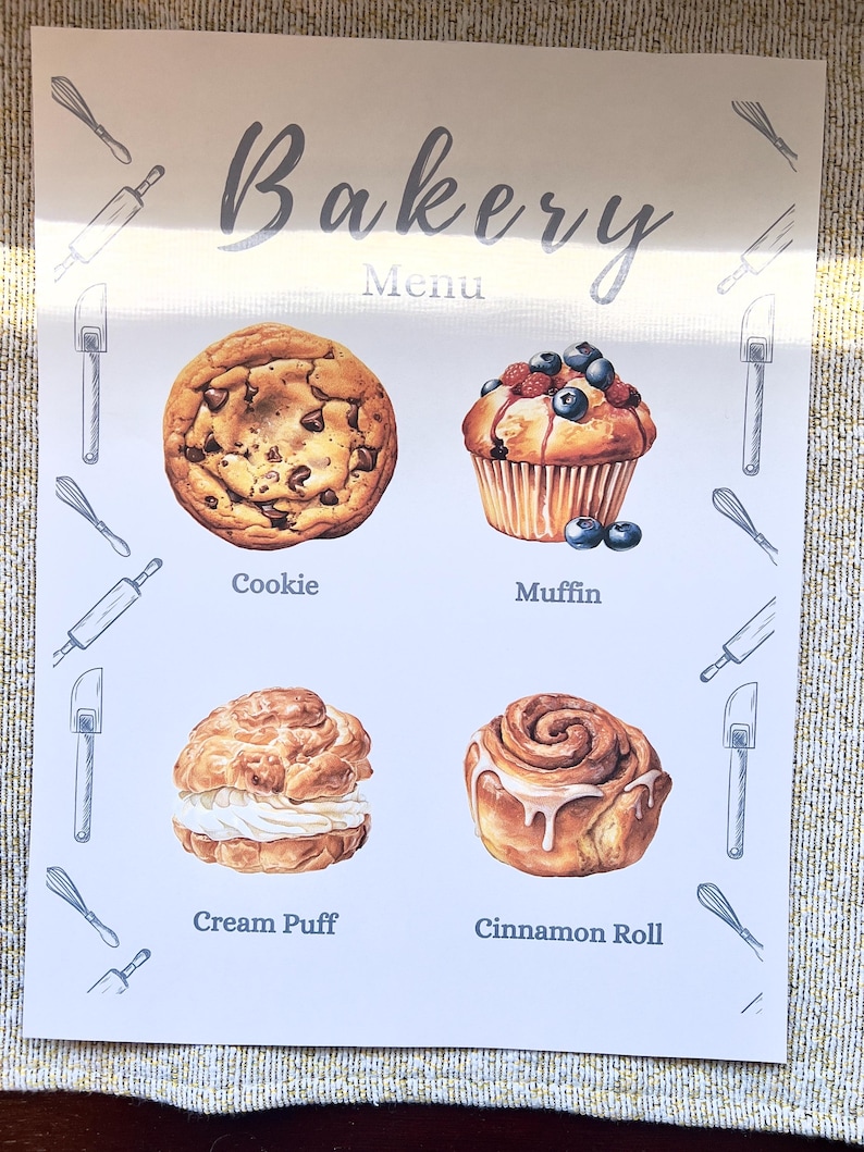 Printable Pretend Food Menus - Etsy