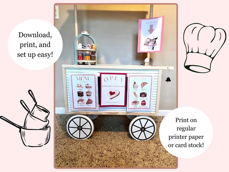 Dramatic Play Printable for Kids Pretend Play Center Printable Bakery ...