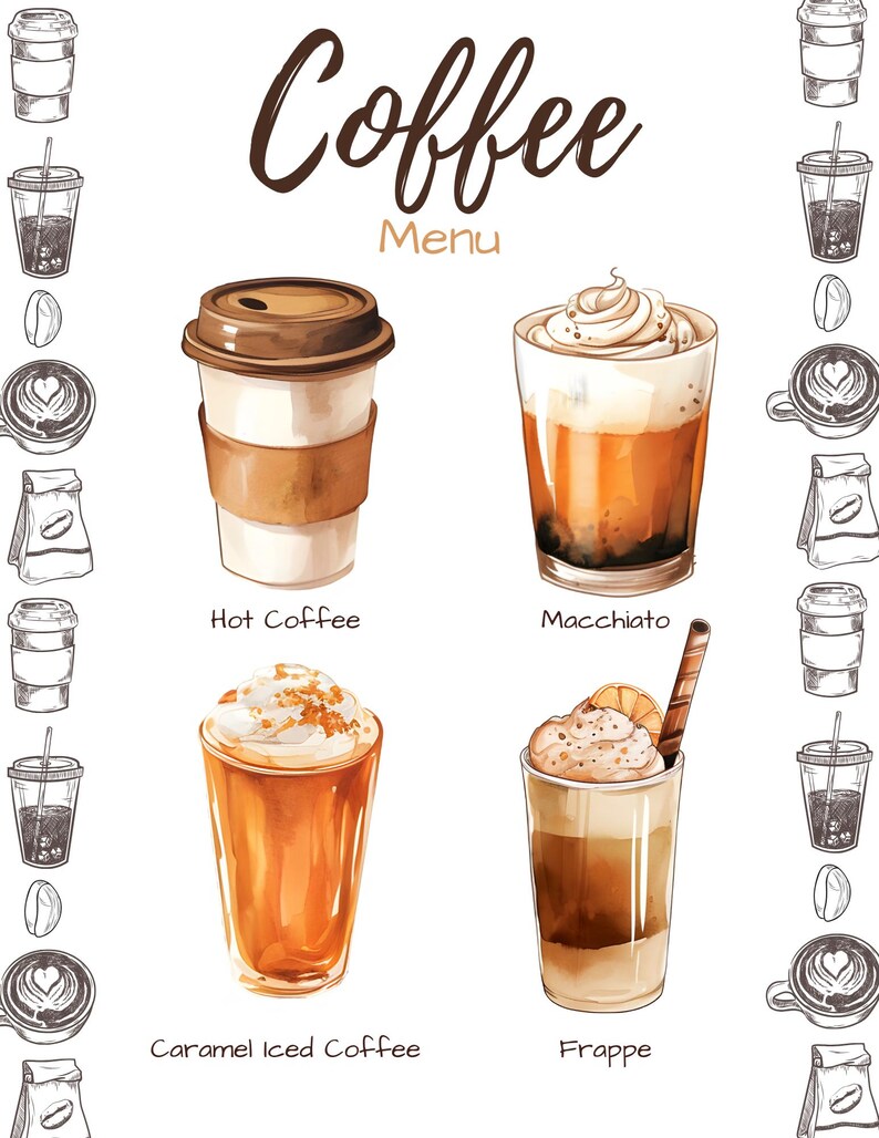 Printable Pretend Bakery Menus for Kids Ages 3–6 • Dramatic Play Cafe ...