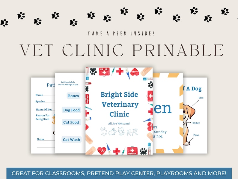 Pretend Play Printable Bundle | Dramatic Play Activities | Screen Free ...