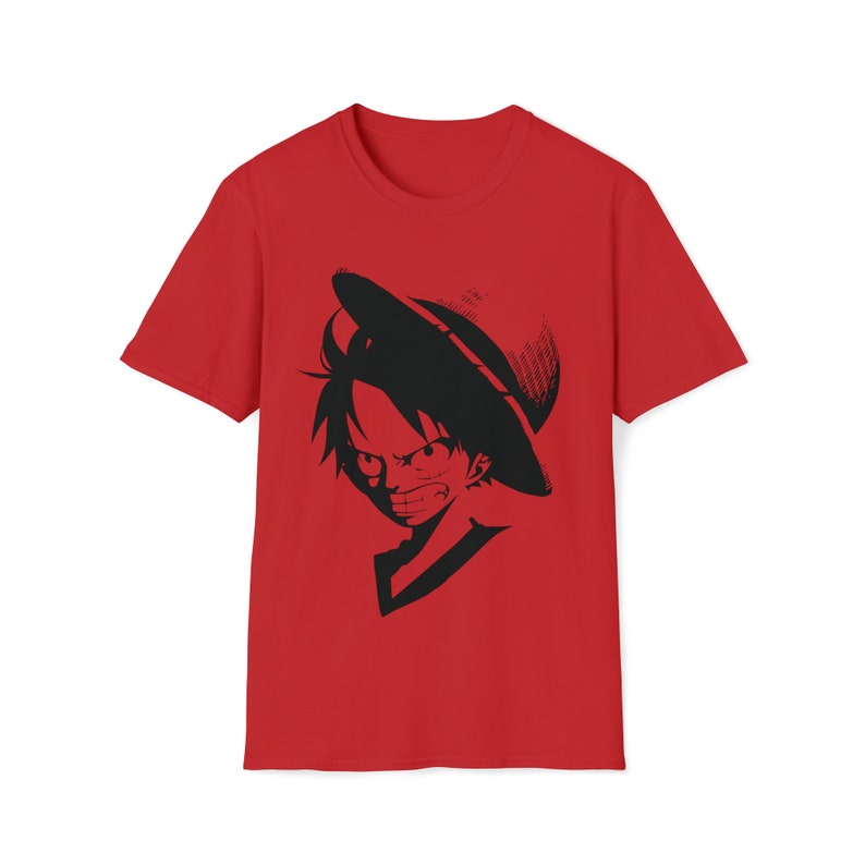 Luffy Outline Shadow One Piece Straw Hat Unisex Softstyle - Etsy Israel