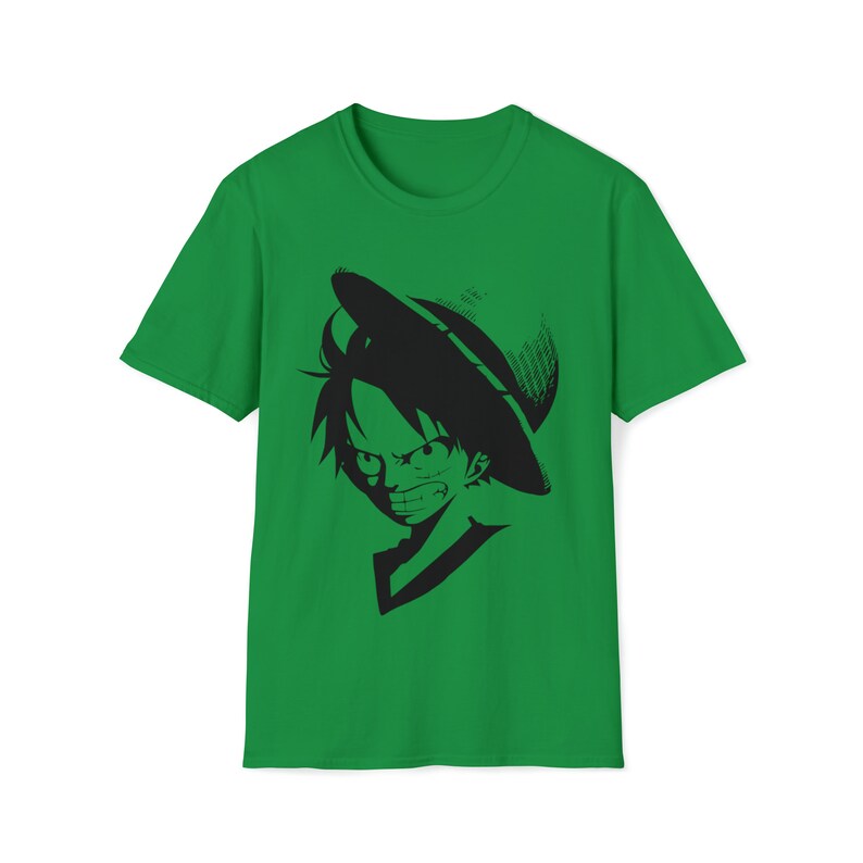 Luffy Outline Shadow One Piece Straw Hat Unisex Softstyle - Etsy Israel
