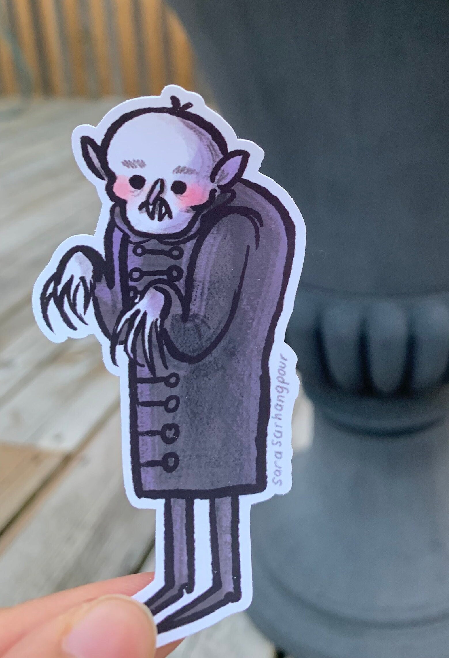 Nosferatu Vampire Sticker Kawaii Cute Funny Horror Matte Sticker - Etsy