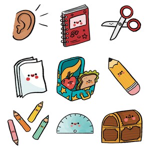 31 Kawaii Cute Printable School Items Digital Download Printable ...
